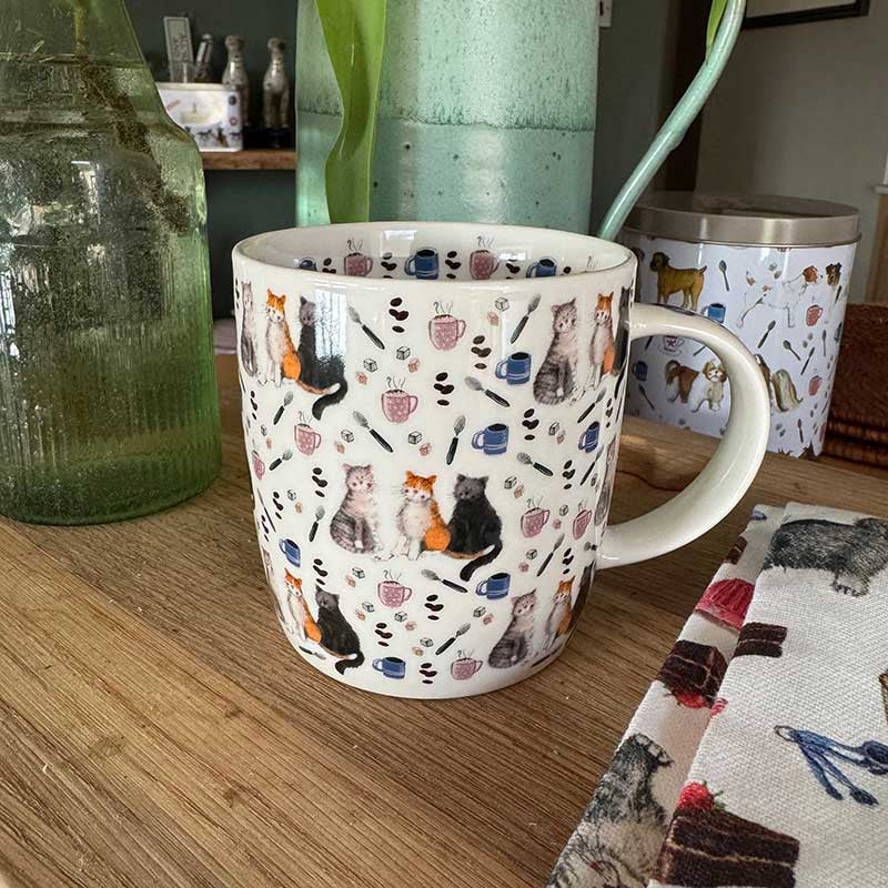 Alex Clark Cat & Coffee Mug – Sam Turner & Sons