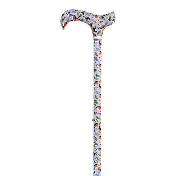 Classic Canes Adjustable Derby Cane Walking Stick British Songbirds ...