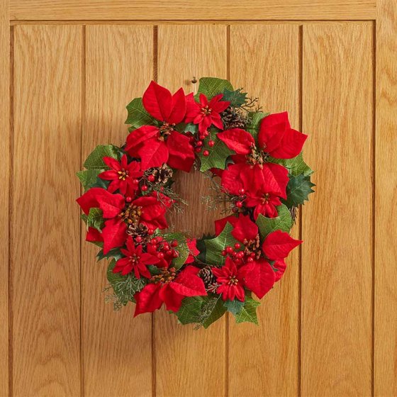 Three Kings Poinsettia Wreath - 40cm – Sam Turner & Sons