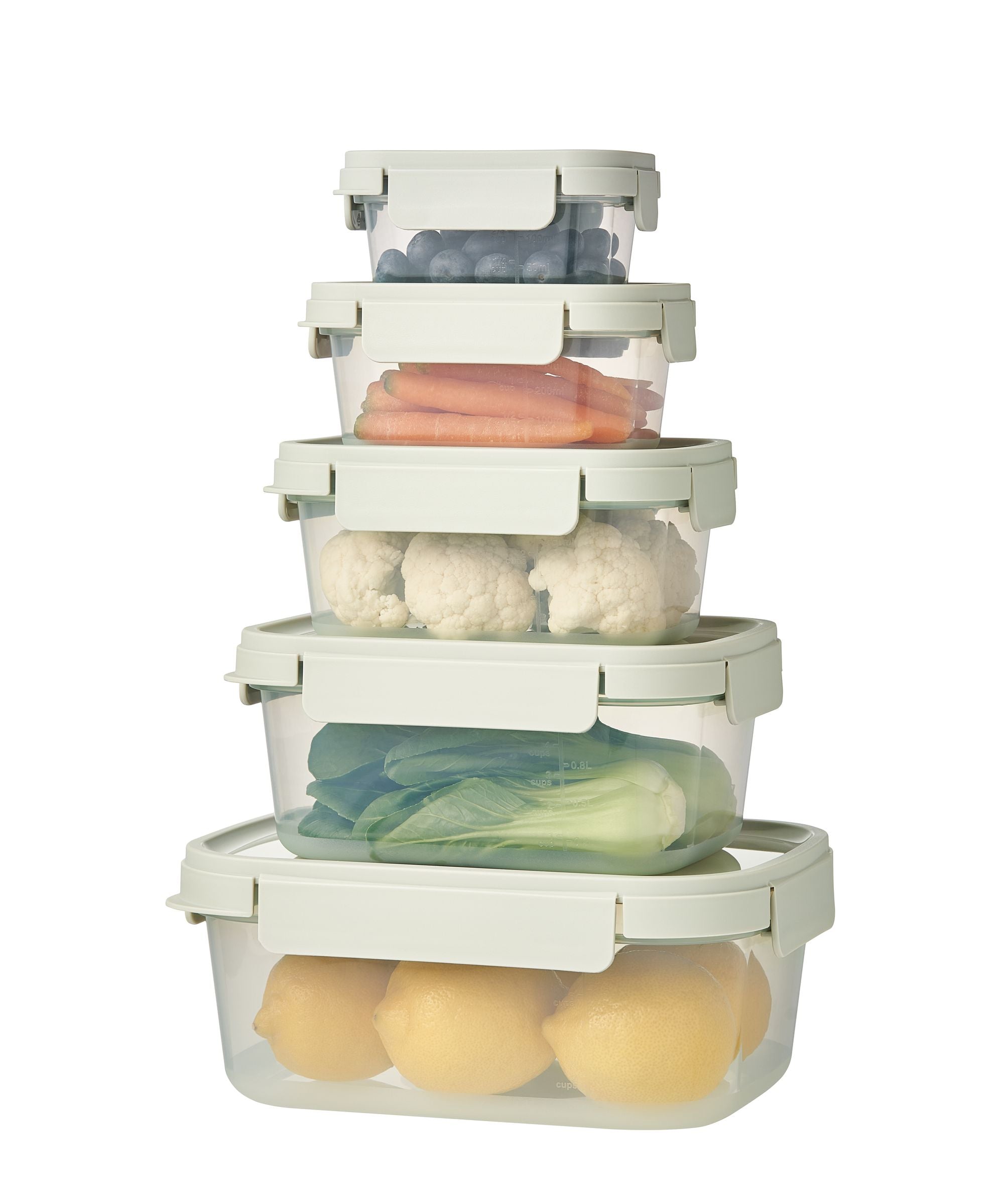LocknLock 5 Piece Sage NestnLock Storage Container Set – Sam Turner & Sons