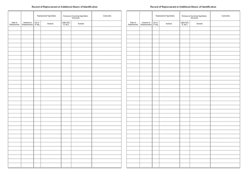 Sheep Movement Book - Holding/Flock Register for Sheep/Goats A4 – Sam ...