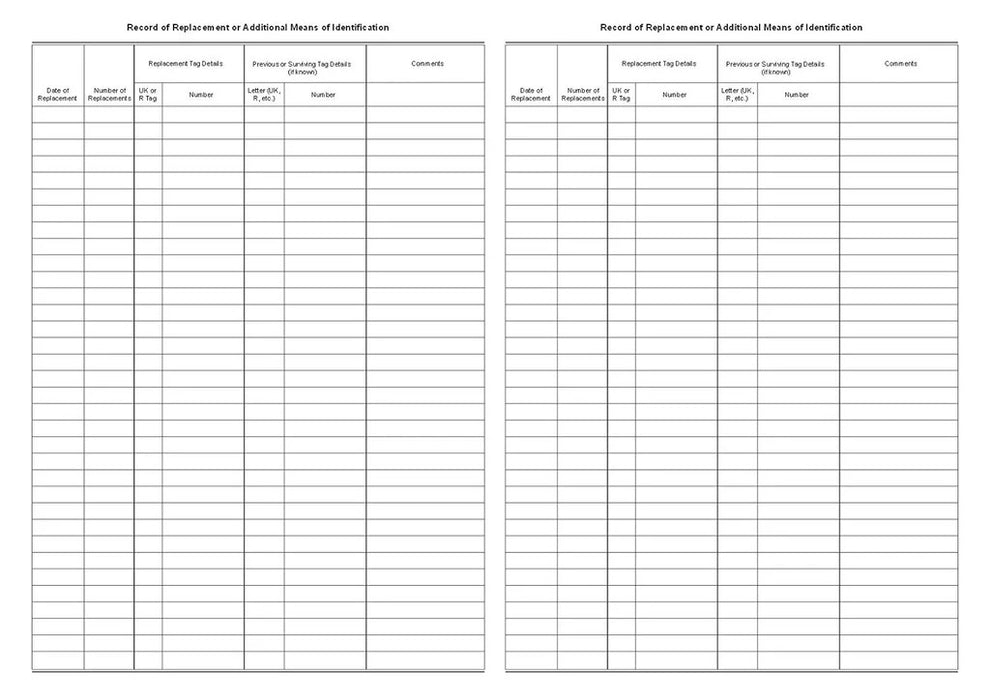 Sheep Movement Book - Holding/Flock Register for Sheep/Goats A4 – Sam ...