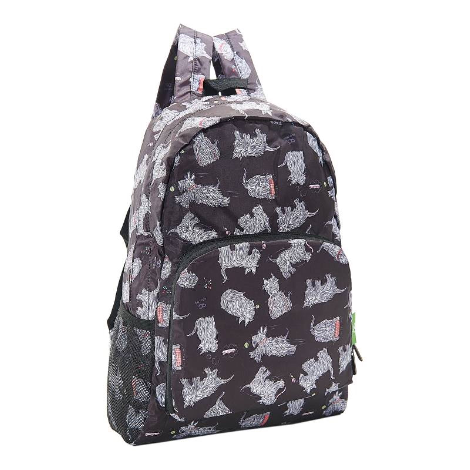 Eco Chic Lightweight Foldable Backpack Scatty Scotty Black – Sam Turner ...