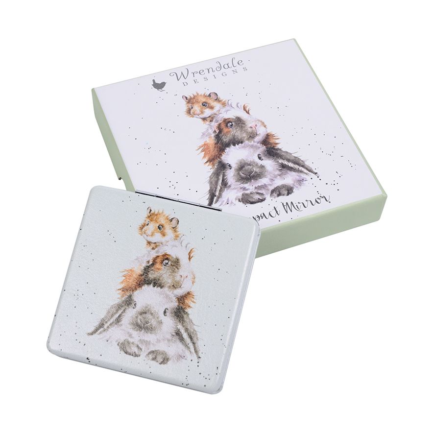 Wrendale Piggy in the Middle Guinea Pig & Rabbit Compact Mirror – Sam ...
