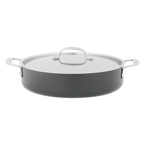Stellar Hard Anodised Non-Stick Sauteuse Pan with Lid 28cm – Sam Turner ...