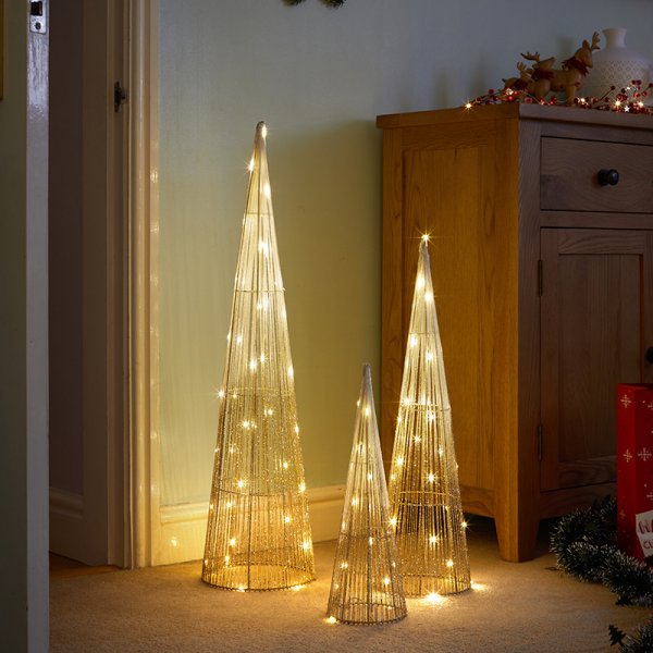 Three Kings Gold Sparkly TreeBelisk Set of 3 – Sam Turner & Sons