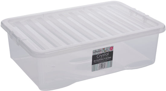 Wham Crystal Under Bed Storage Box & Lid Clear 32L – Sam Turner & Sons