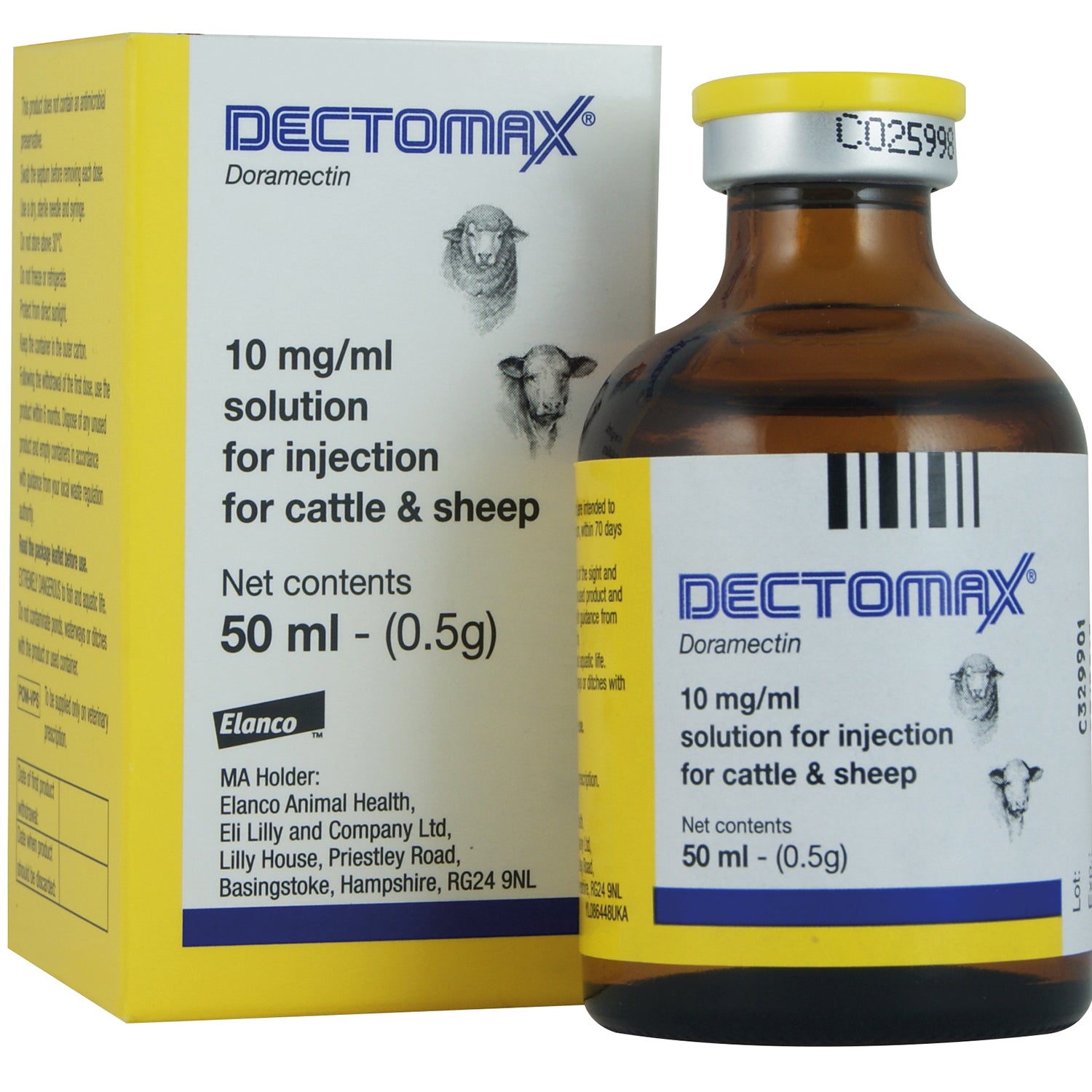 Dectomax 10 mg/ml Solution for Injection for Cattle & Sheep – Sam ...