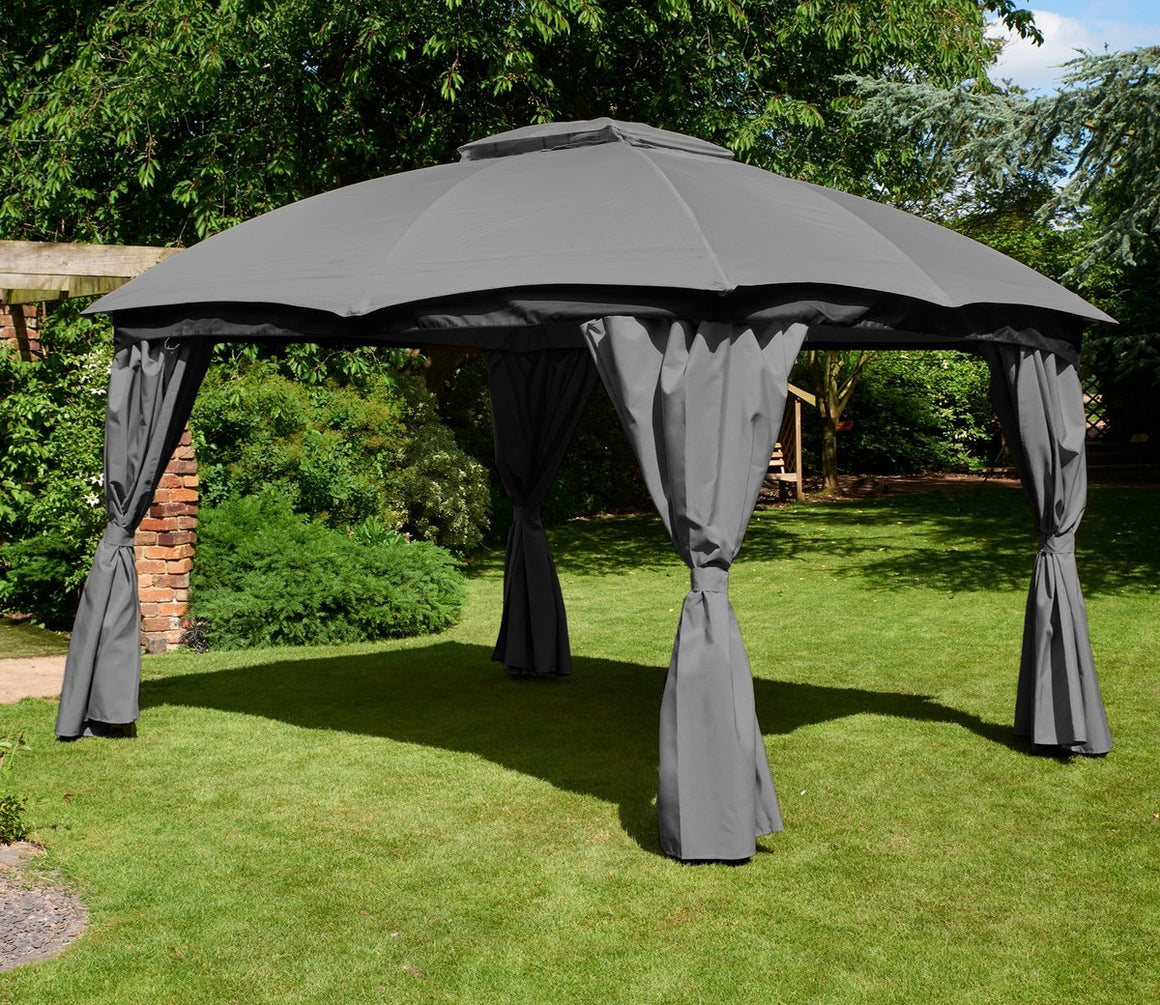 Glendale Rio Metal Grey Gazebo 3m × 3.65m – Sam Turner & Sons