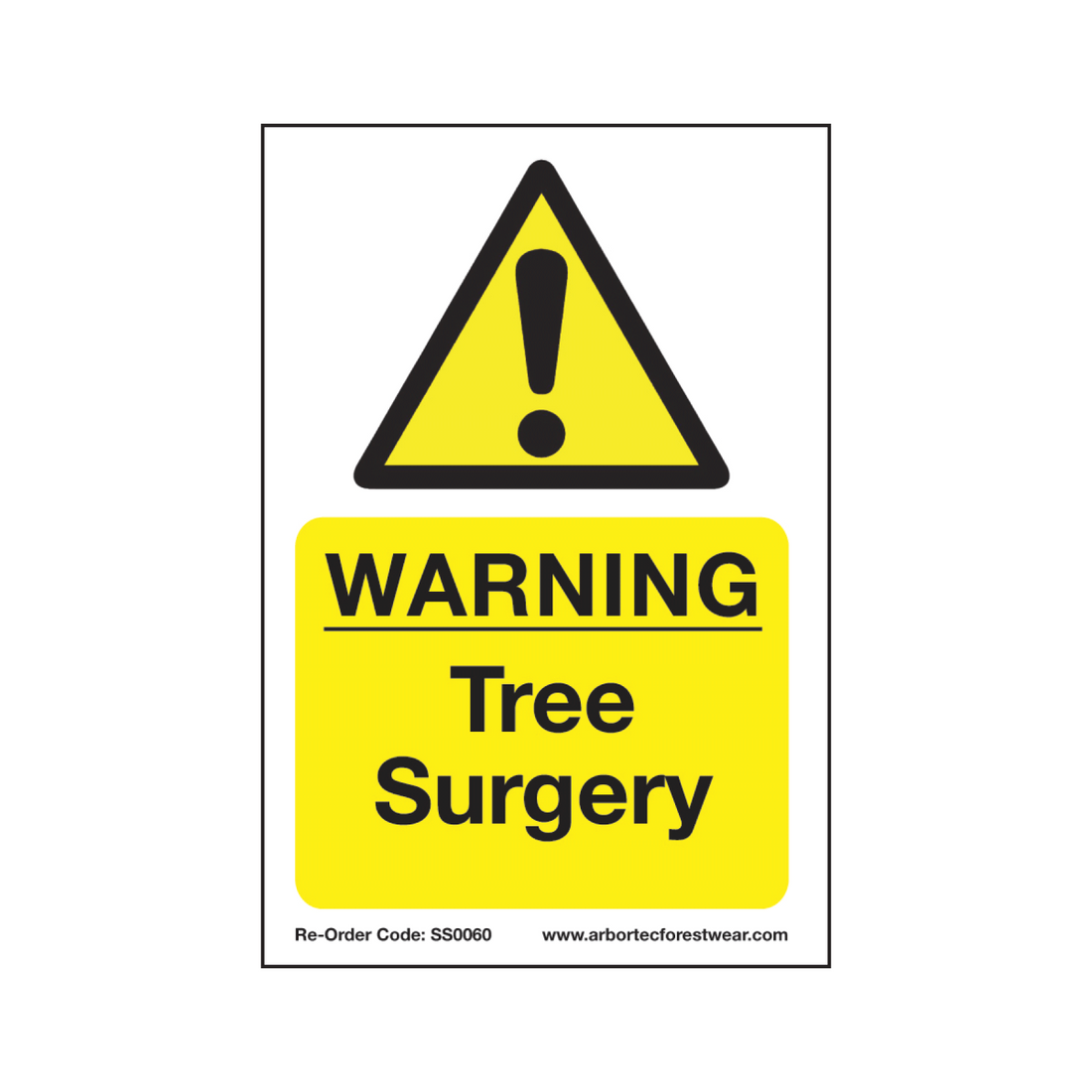 Treehog Warning Tree Surgery Corex Safety Sign | SS0060 – Sam Turner & Sons