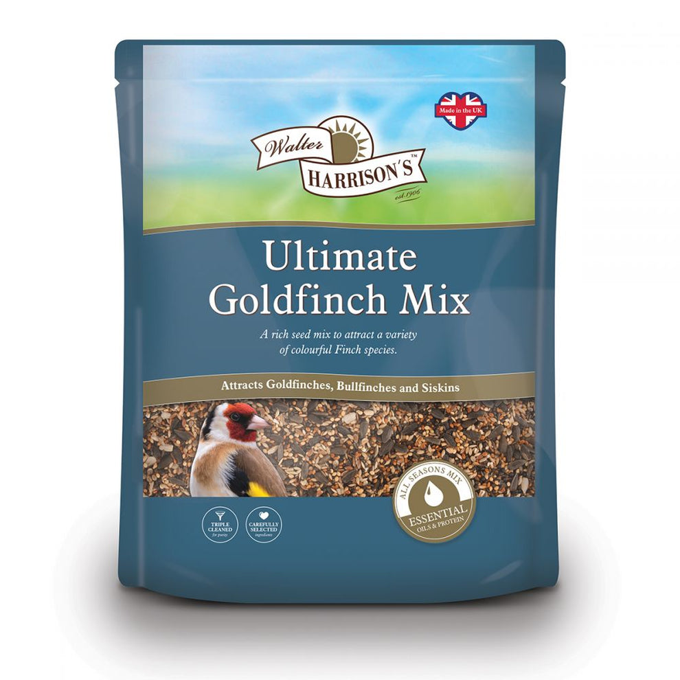 Walter Harrison's Ultimate Goldfinch Mix Bird Feed Pouch 2kg | Walter Harrison's Bird Food – Sam ...